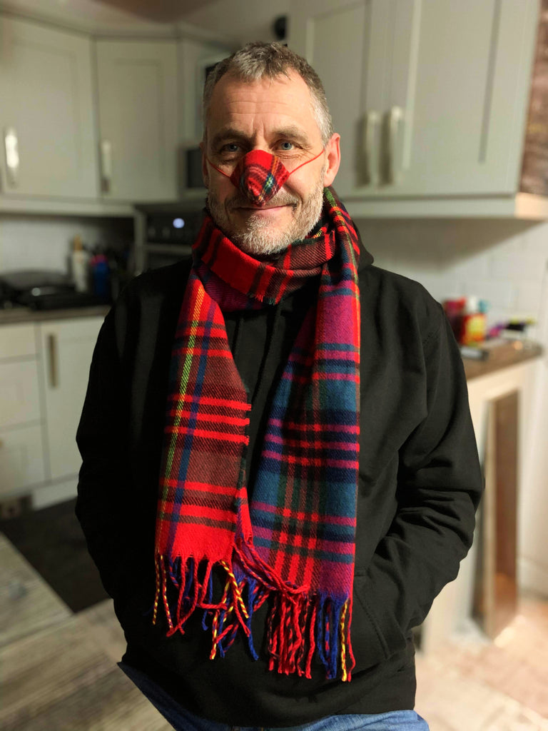 Red Tartan Scarf and Matching Nose Warmer – The Nose Warmer Company